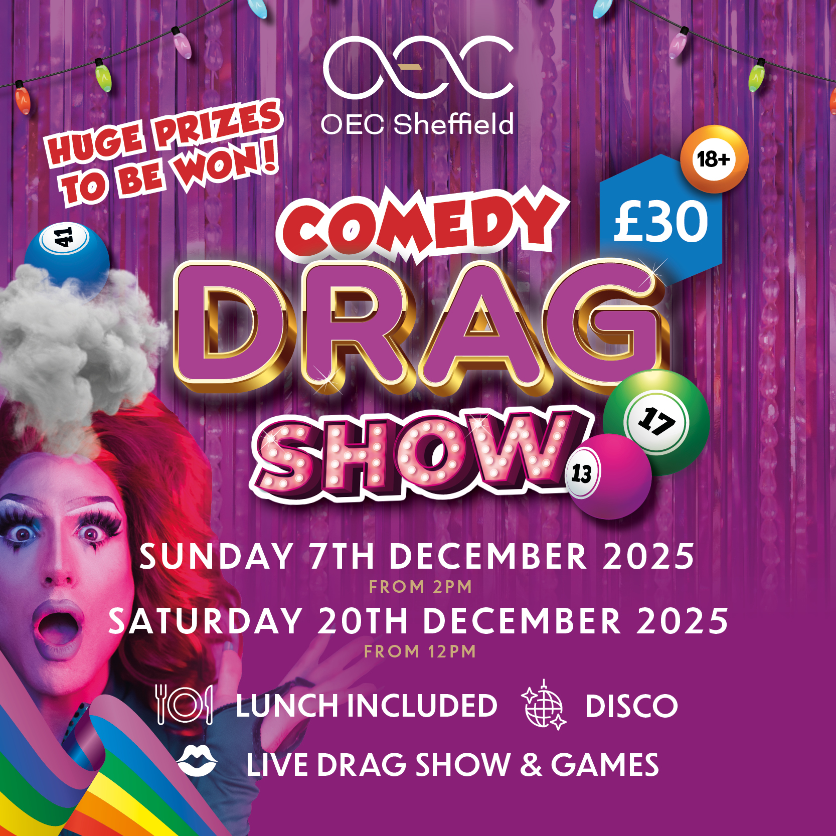 Comedy Drag Lunches | OEC Sheffield